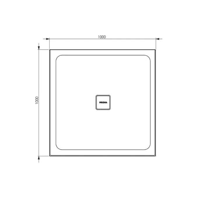 BIM objects - Free download! Posh Bristol Luna Shower Base 1000mm x ...