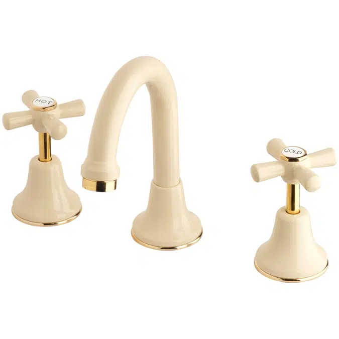 BIM objects - Free download! Posh Bristol Basin Set Swivel Ivory / Gold ...