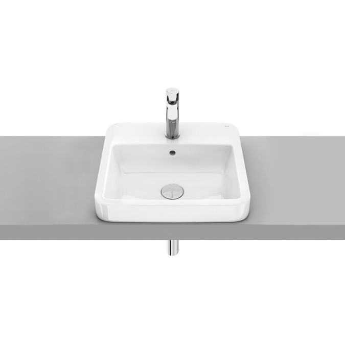 BIM objects - Free download! Roca The Gap Semi Inset Basin 450mm x ...