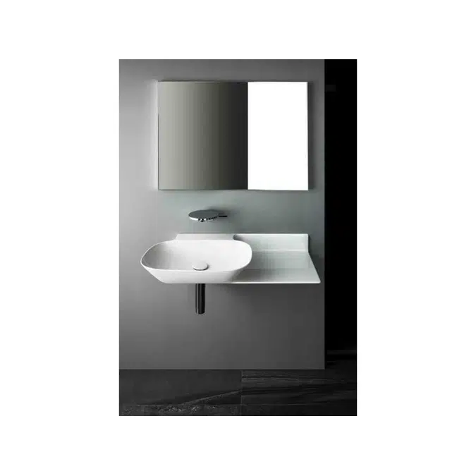 BIM objects - Free download! LAUFEN Ino Wall Basin with Shelf Left Hand ...