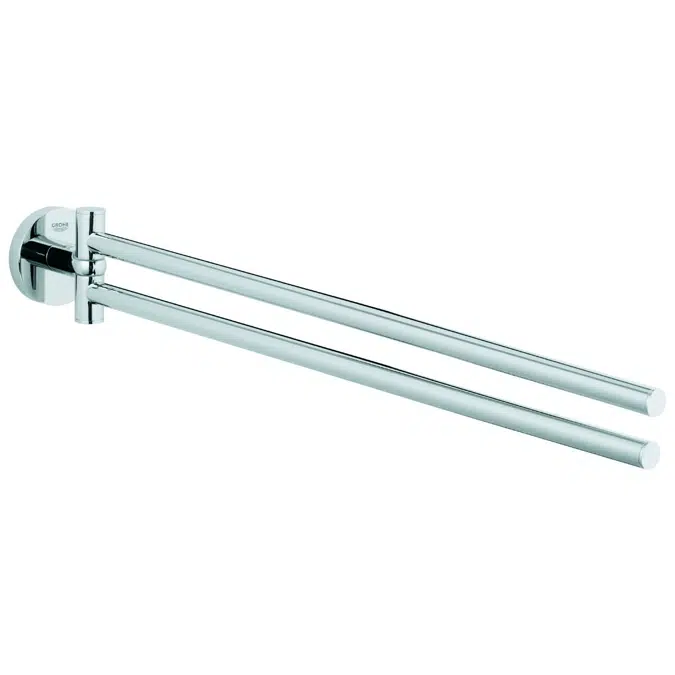 BIM objects - Free download! GROHE Essentials Accessories Adjustable Towel Rail Chrome | BIMobject