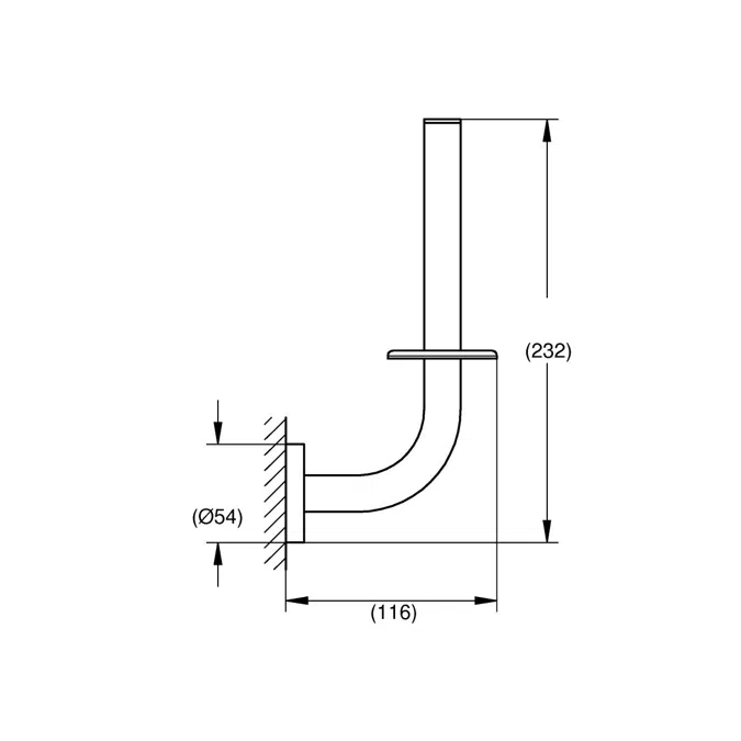 BIM objects - Free download! GROHE Essentials Accessories Spare Toilet Roll Holder Chrome ...