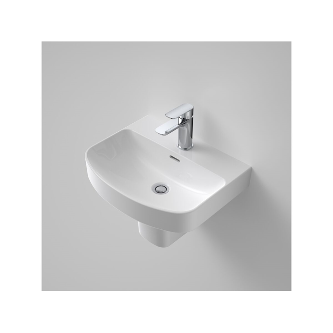 BIM objects - Free download! Caroma Forma 500mm Wall Basin 1 Taphole ...