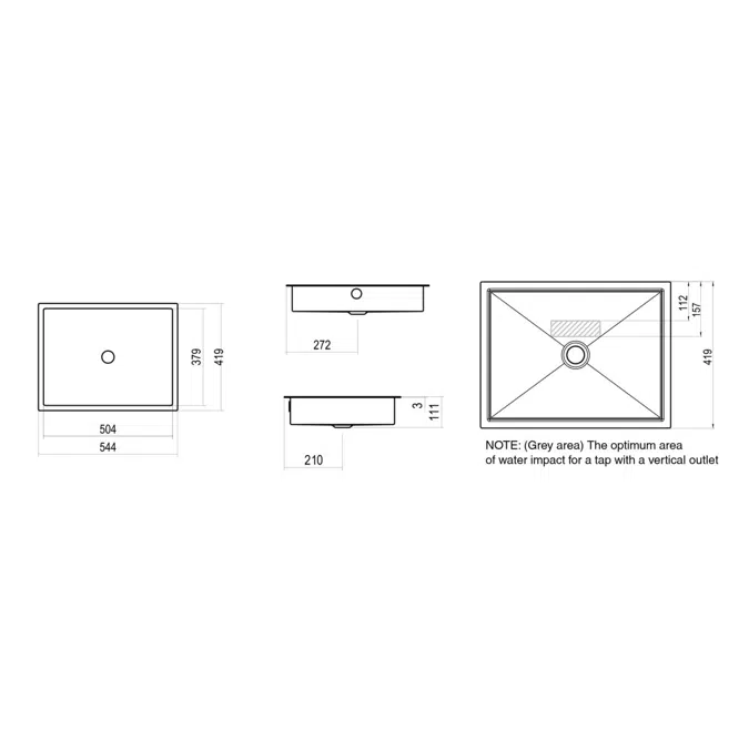 BIM objects - Free download! Alape Metaphor Undercounter Basin 500mm ...