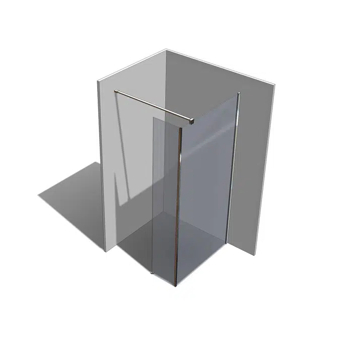 BIM objects - Free download! Kado Lux Fixed Shower Screen with Side ...
