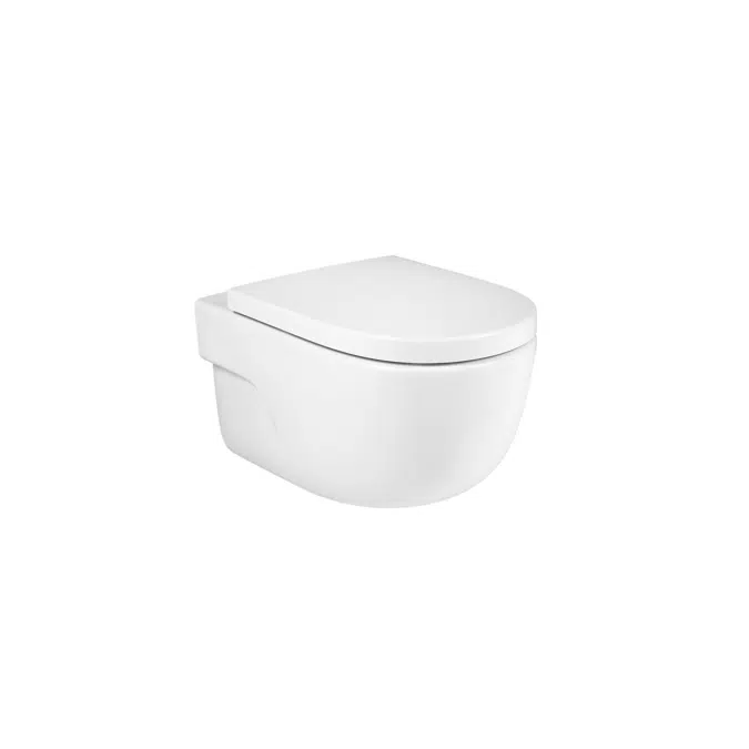 BIM objects - Free download! Roca Meridian Rimless Wall Hung Pan Soft ...