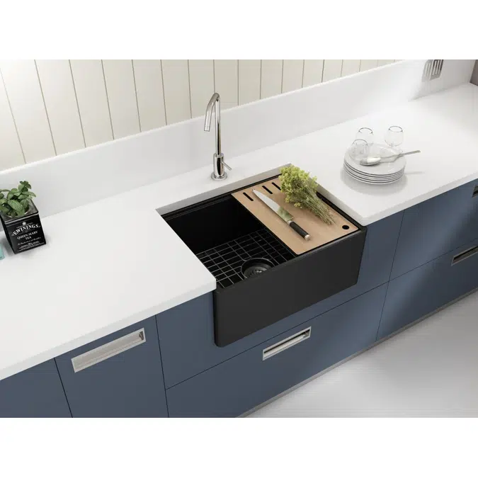 BIM objects - Free download! Memo Harper Single Bowl Butler Sink 610mm ...