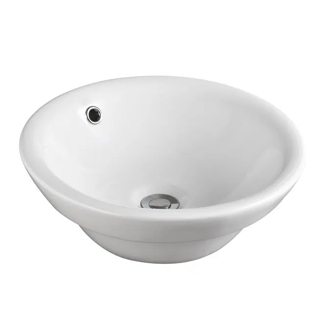 BIM objects - Free download! Kado Lux Round Semi Inset Basin 430mm No ...