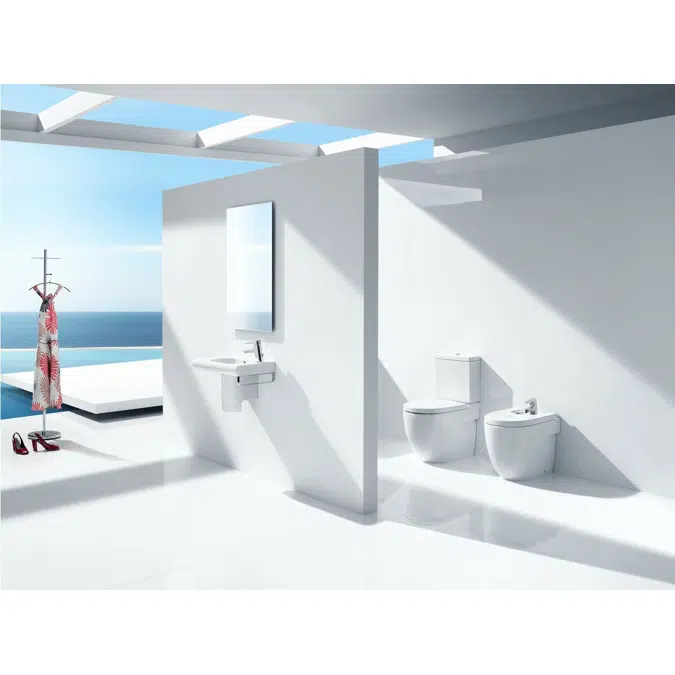 BIM objects - Free download! Roca Meridian Rimless Close Coupled Back ...