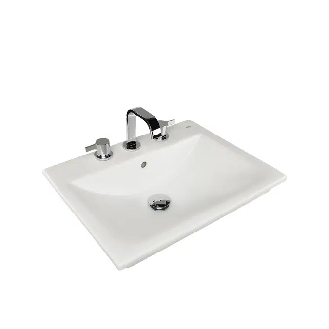 BIM objects - Free download! Roca Diverta Vanity Basin 3 Tapholes 550mm ...