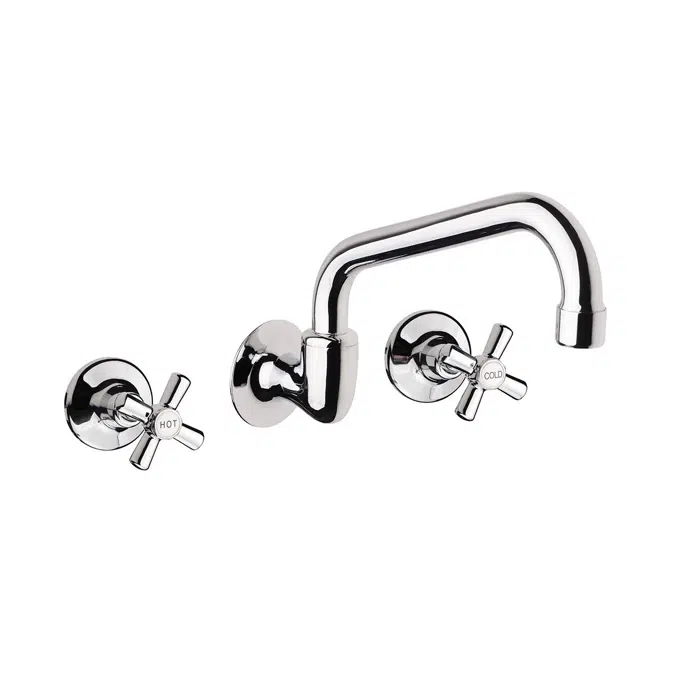 BIM objects - Free download! Posh Bristol Wall Sink Set Chrome (4 Star ...