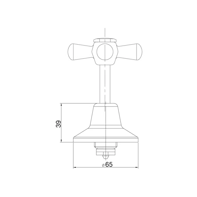 BIM objects - Free download! Posh Bristol Wall Top Assembly Taps Chrome ...