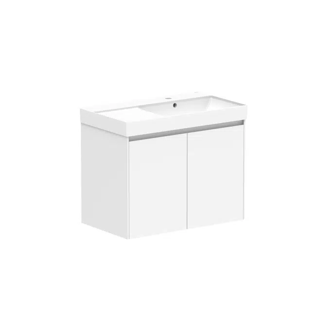 Objetos BIM - ¡Descarga gratis! Roca Ona Vanity All Door Right Hand Bowl 800mm Matte White ...