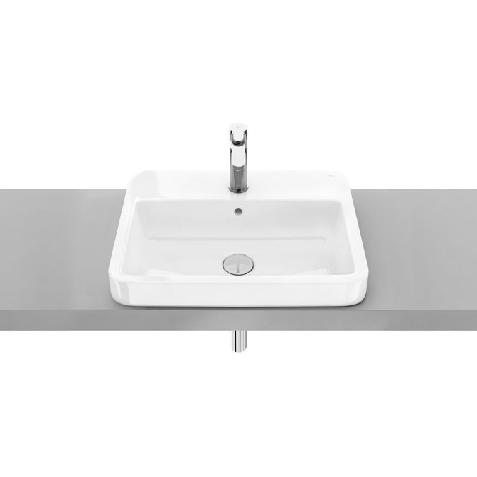 BIM objects - Free download! Roca The Gap Semi Inset Basin 550mm x ...