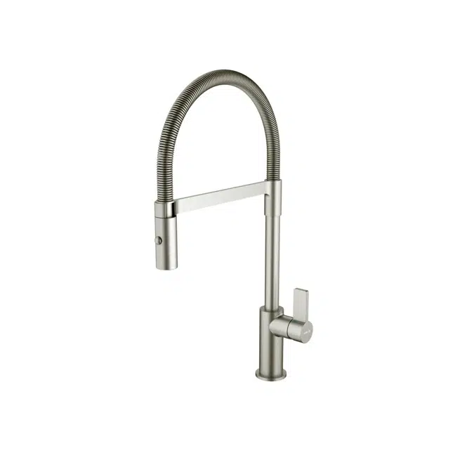 BIM objects - Free download! Nobili Flag Gooseneck Pull Down Sink Mixer ...