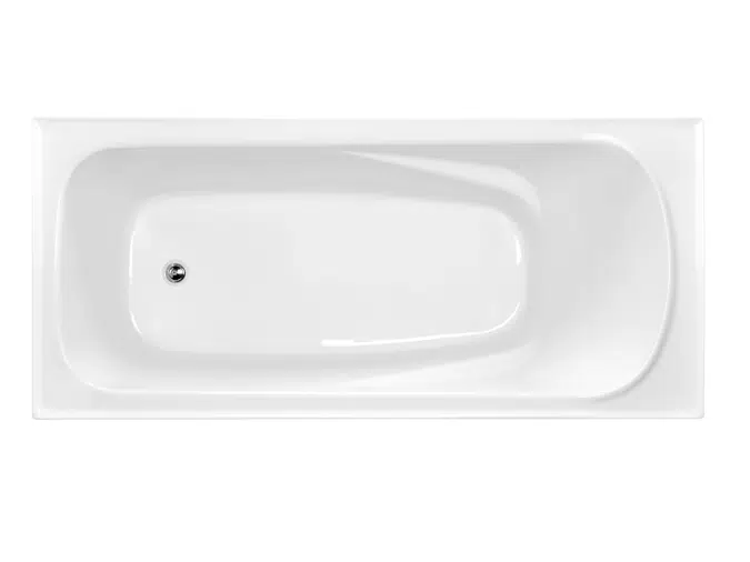 BIM objects - Free download! Posh Solus MK2 Bath 1675 x 755mm White ...