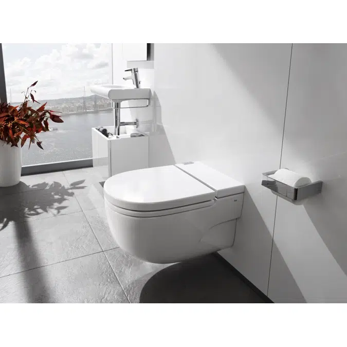 BIM objects - Free download! Roca Meridian In Tank Wall Hung Pan with ...