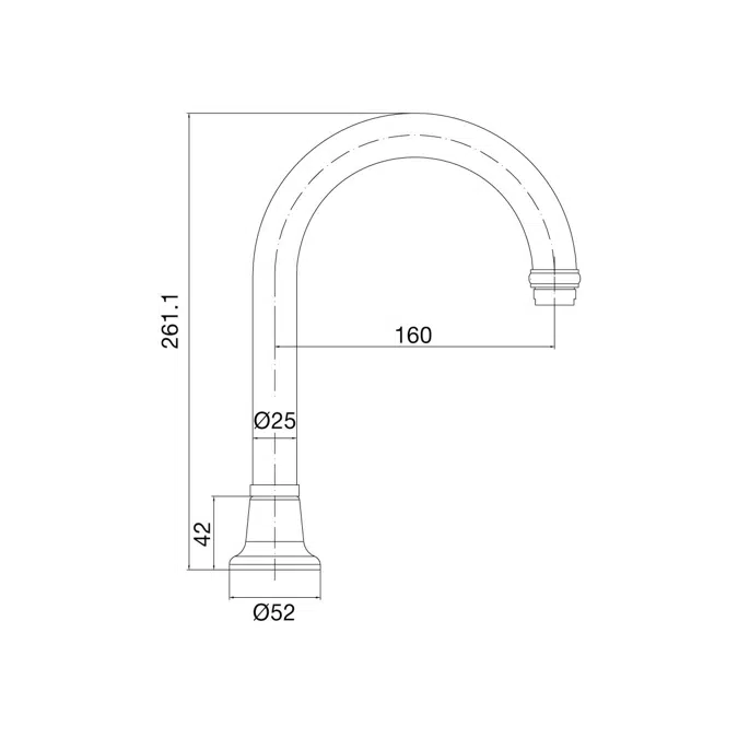 BIM objects - Free download! Posh Bristol Swivel Hob Outlet Gooseneck ...