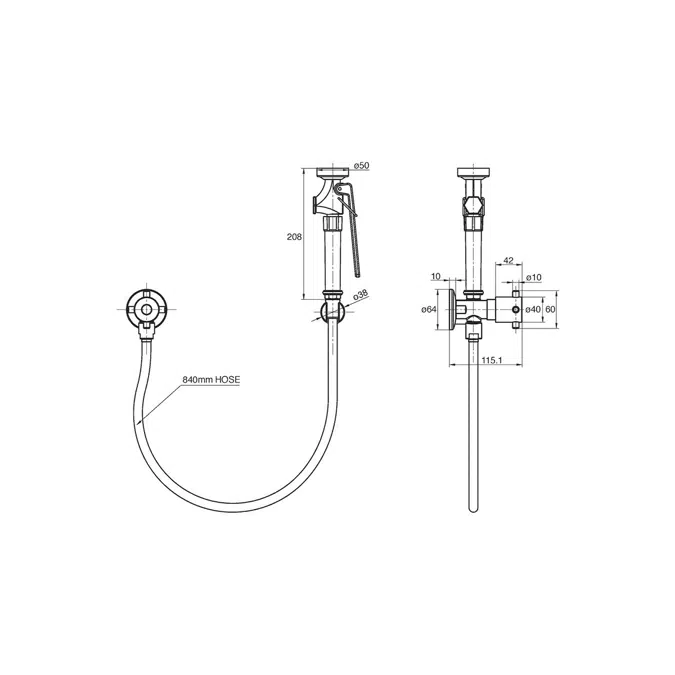 BIM objects - Free download! Wolfen Trigger Spray Assembly with Stop ...