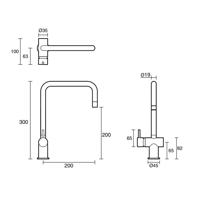 BIM objects - Free download! Sussex Scala Mini Sink Mixer Tap Large ...