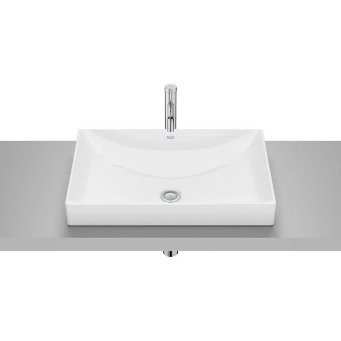 Objetos BIM - ¡Descarga gratis! Roca Ona Square Semi Inset Basin 600mm ...