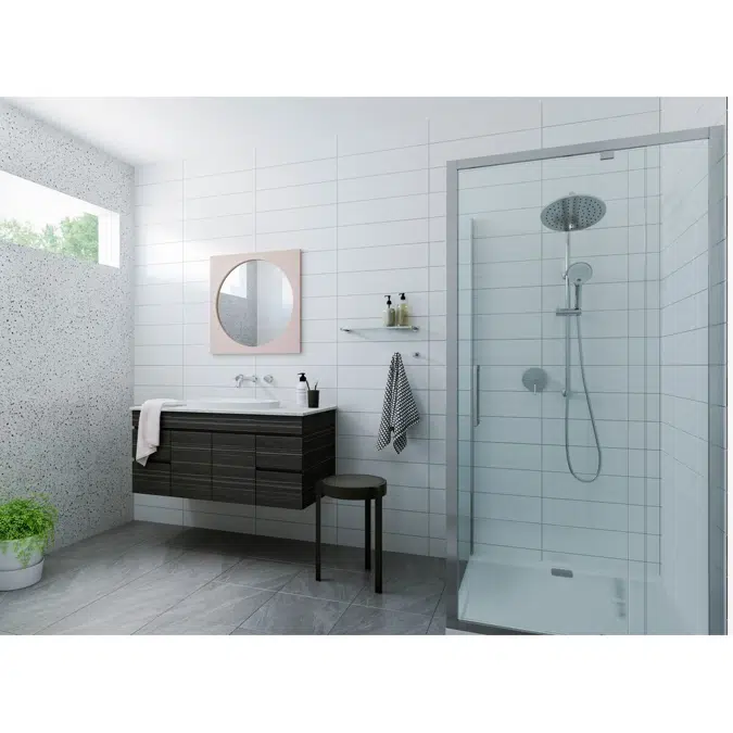 Objetos BIM - ¡Descarga gratis! Posh Bristol Luna Shower Base & Shower ...