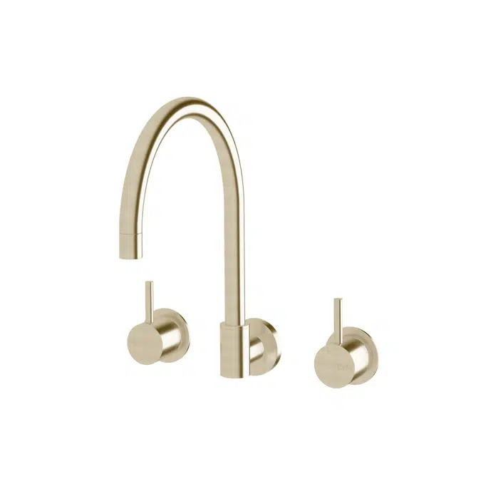 BIM objects - Free download! Sussex Scala Wall Sink Set Curved LUX PVD ...