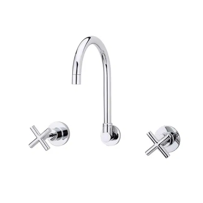 BIM objects - Free download! Posh Solus Wall Sink Set Chrome (4 Star ...