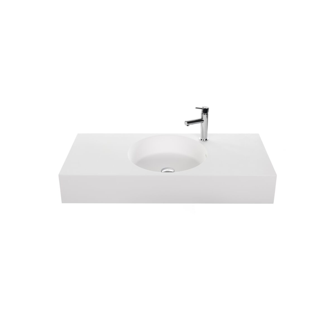 BIM objects - Free download! Omvivo Neo Solid Surface Wall Basin Centre ...