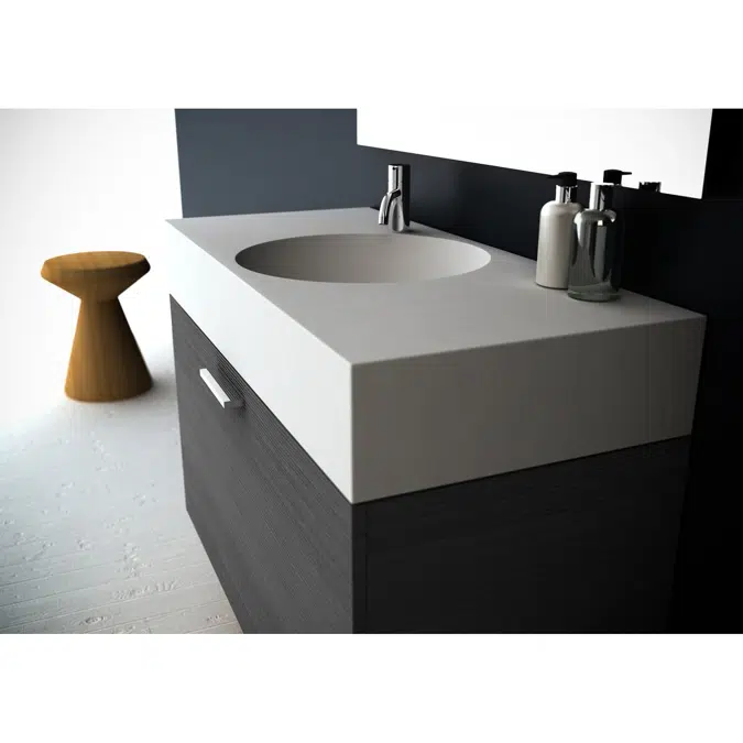 Objetos BIM - ¡Descarga gratis! Omvivo Neo Solid Surface Wall Basin ...