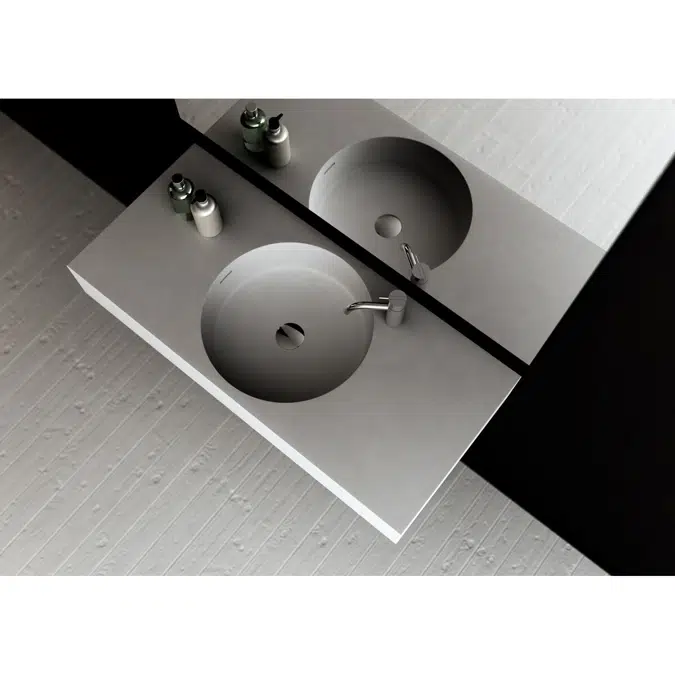 Objetos BIM - ¡Descarga gratis! Omvivo Neo Solid Surface Wall Basin ...