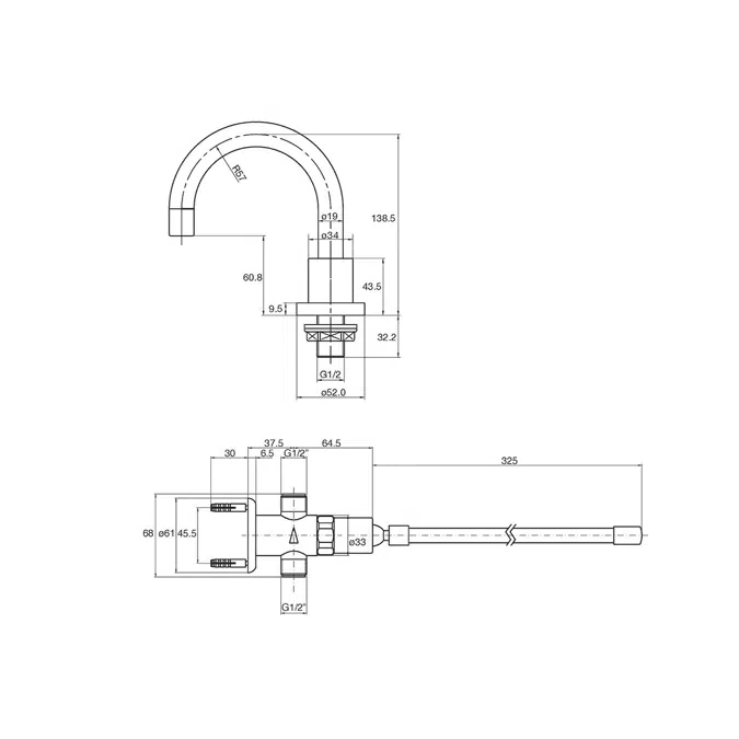 BIM objects - Free download! Wolfen Knee Operated Valve Kit with Outlet ...