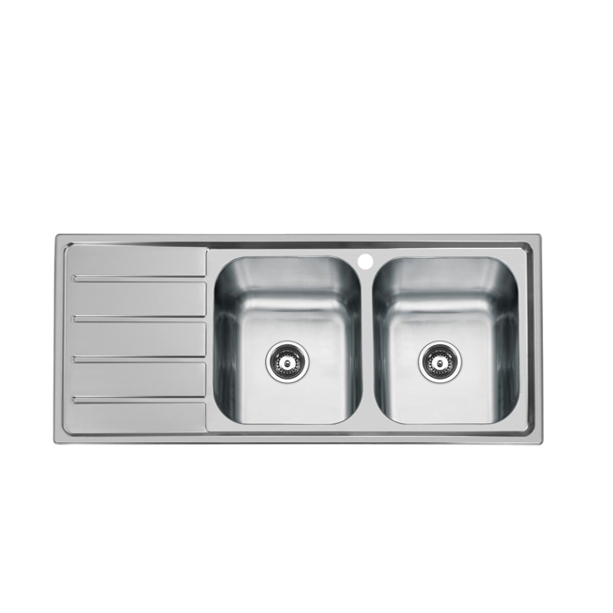 BIM objects - Free download! Posh Solus MK3 Double Bowl Inset Sink, 1 ...