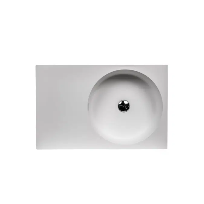 BIM objects - Free download! Omvivo Neo Solid Surface Wall Basin Right ...