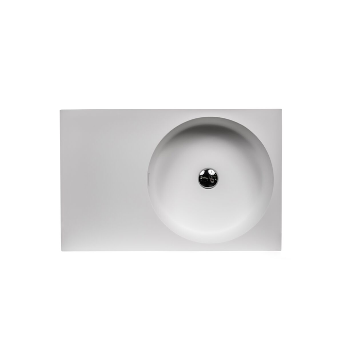 BIM objects - Free download! Omvivo Neo Solid Surface Wall Basin Right ...