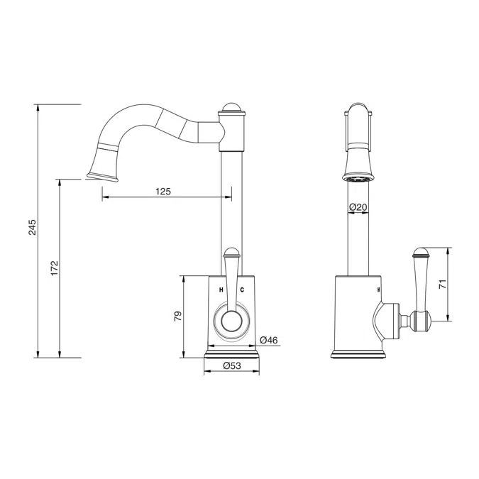 Bim Objects Free Download Posh Canterbury English Basin Mixer Tap