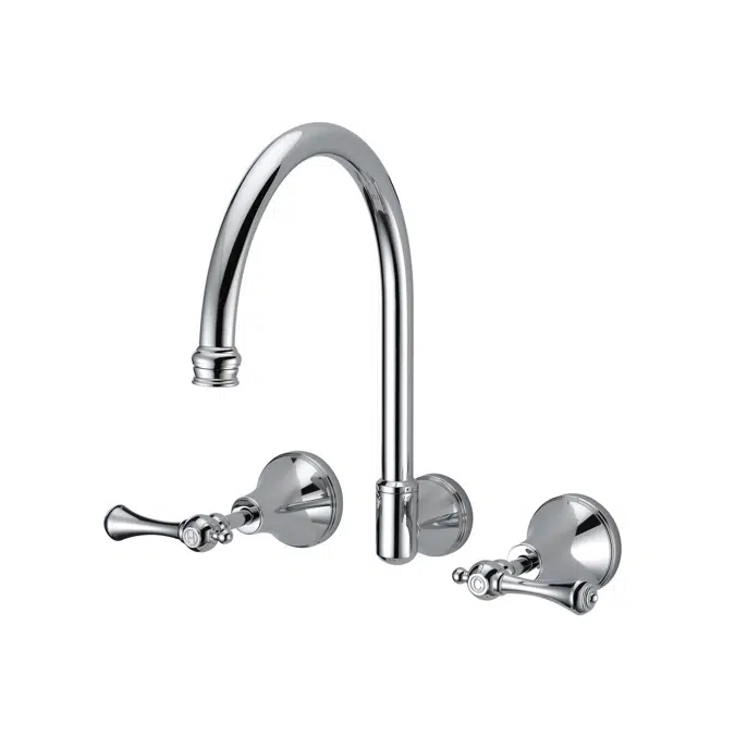 BIM objects - Free download! Kado Era Wall Sink Set Lever Handle Chrome ...