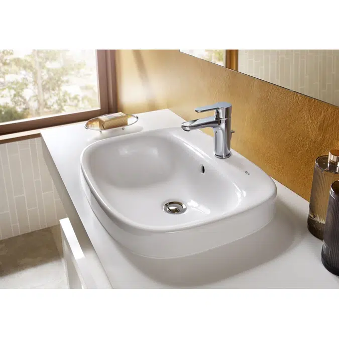 BIM objects - Free download! Roca Debba Semi Inset Basin 500mm x 410mm ...