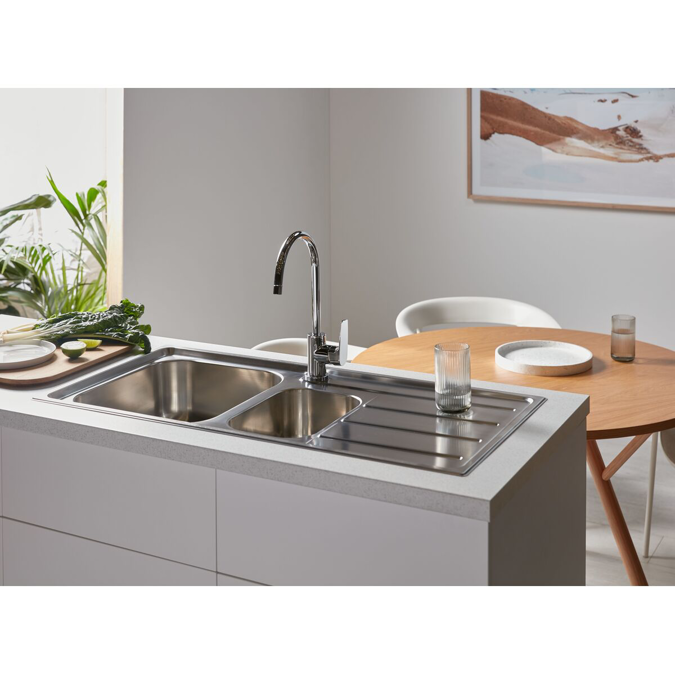 BIM objects - Free download! Posh Solus MK2 Gooseneck Sink Mixer Tap ...