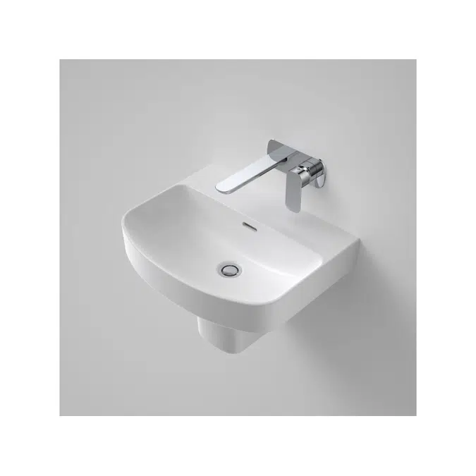 BIM objects - Free download! Caroma Forma 500mm Wall Basin No Taphole ...