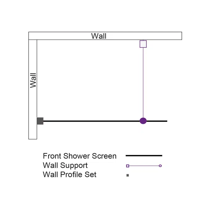 BIM objects - Free download! Kado Lux Fixed Shower Screen Panel and ...