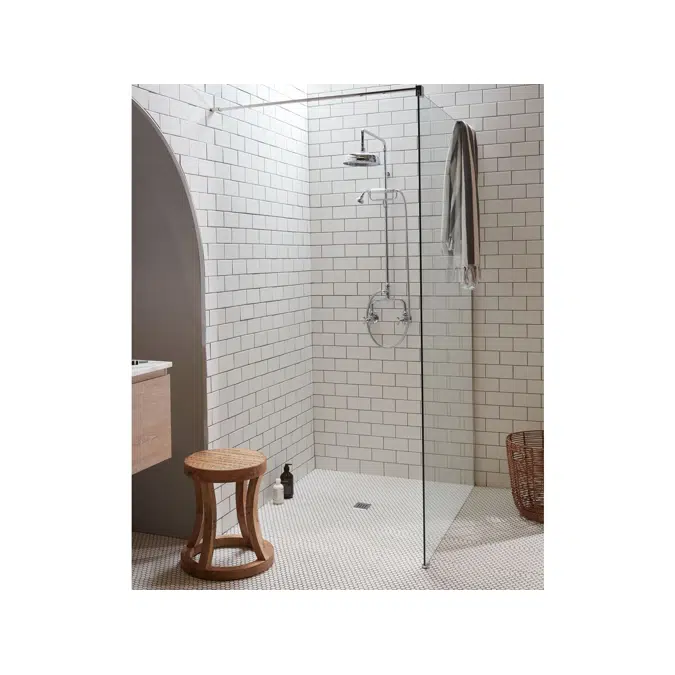 BIM objects - Free download! Kado Lux Fixed Shower Screen Panel and ...