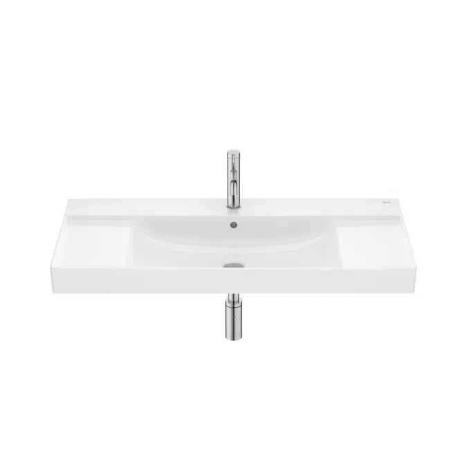 BIM objects - Free download! Roca Ona Wall Basin With Fixings 1000mm x ...