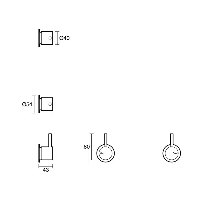 BIM objects - Free download! Sussex Scala Wall Top Assembly Brushed ...