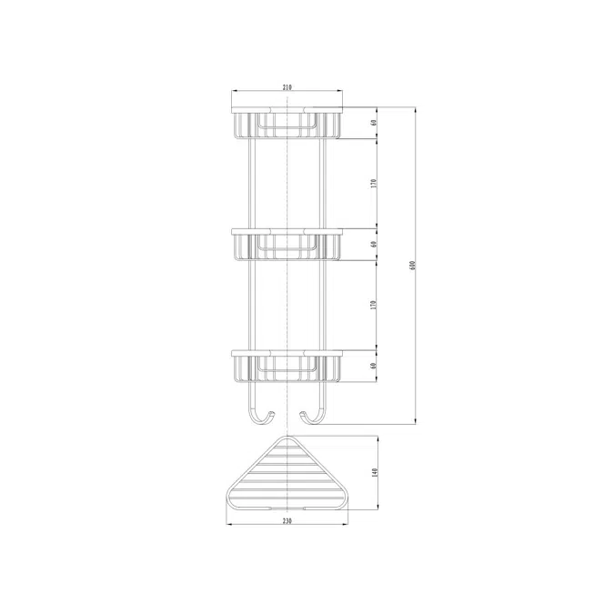 BIM objects - Free download! Posh Solus Corner Basket System Chrome ...