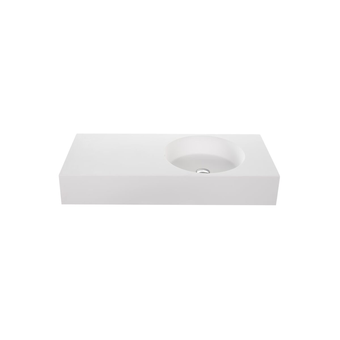 Objetos BIM - ¡Descarga gratis! Omvivo Neo Solid Surface Wall Basin ...