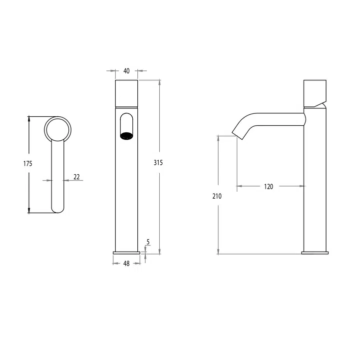 Objetos BIM - ¡Descarga gratis! Milli Pure Extended Basin Mixer Tap ...