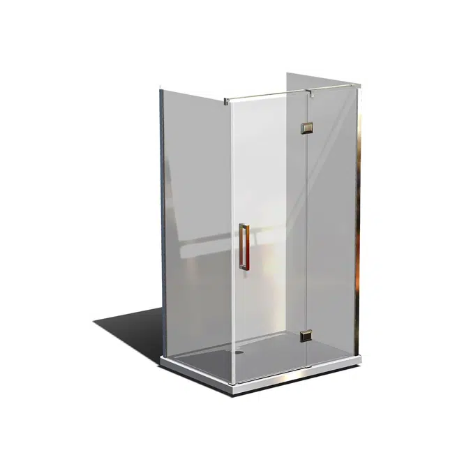 BIM objects - Free download! Kado Lux Shower System 1200mm x 900mm Rear ...