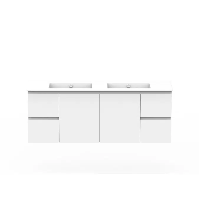 BIM objects - Free download! Posh Domaine 1500mm Wall Hung Vanity Unit ...