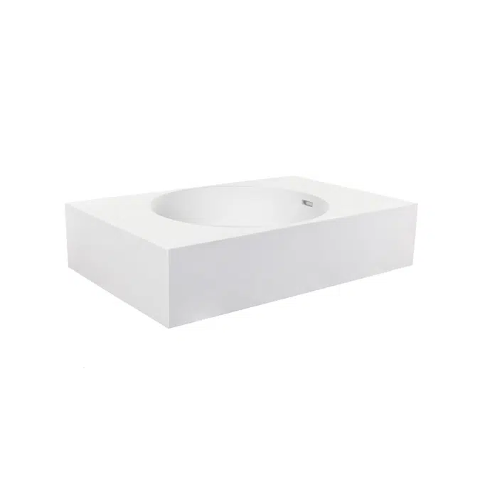 BIM objects - Free download! Omvivo Neo Solid Surface Wall Basin Centre ...